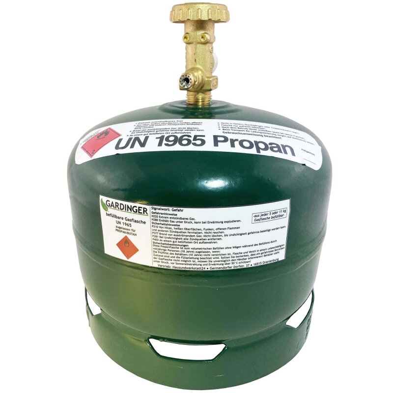 GARDINGER PROFILL904-Gas Flasche 1,9kg leere selbst befüllbare Propan ...